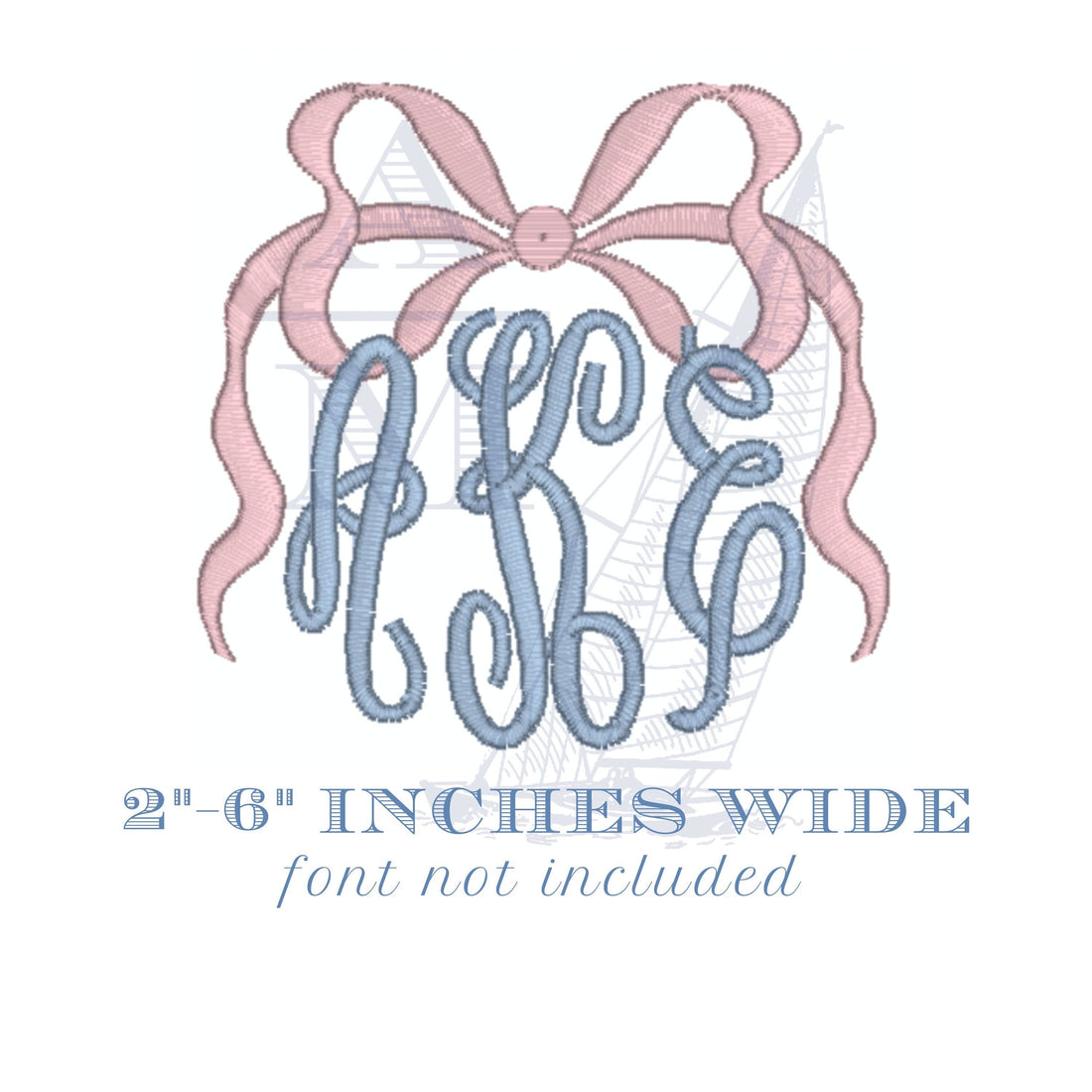 Bow Monogram Frame Embroidery Design Includes BX, Machine Embroidery F ...
